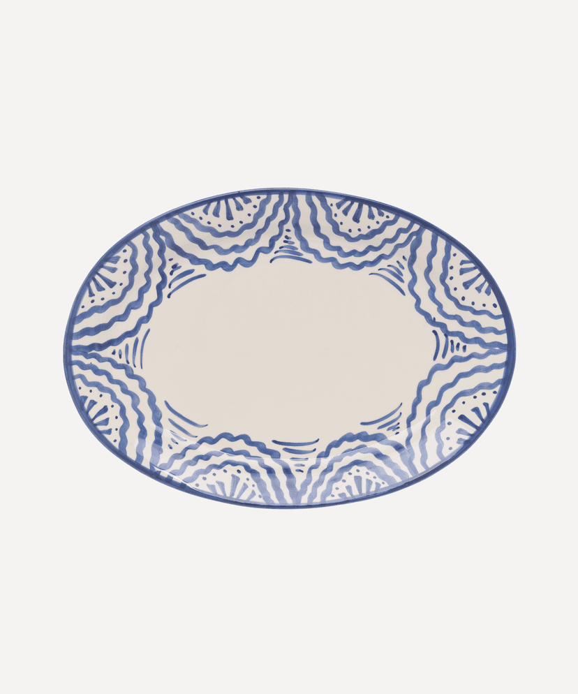 Large Blue Platter - Glassette